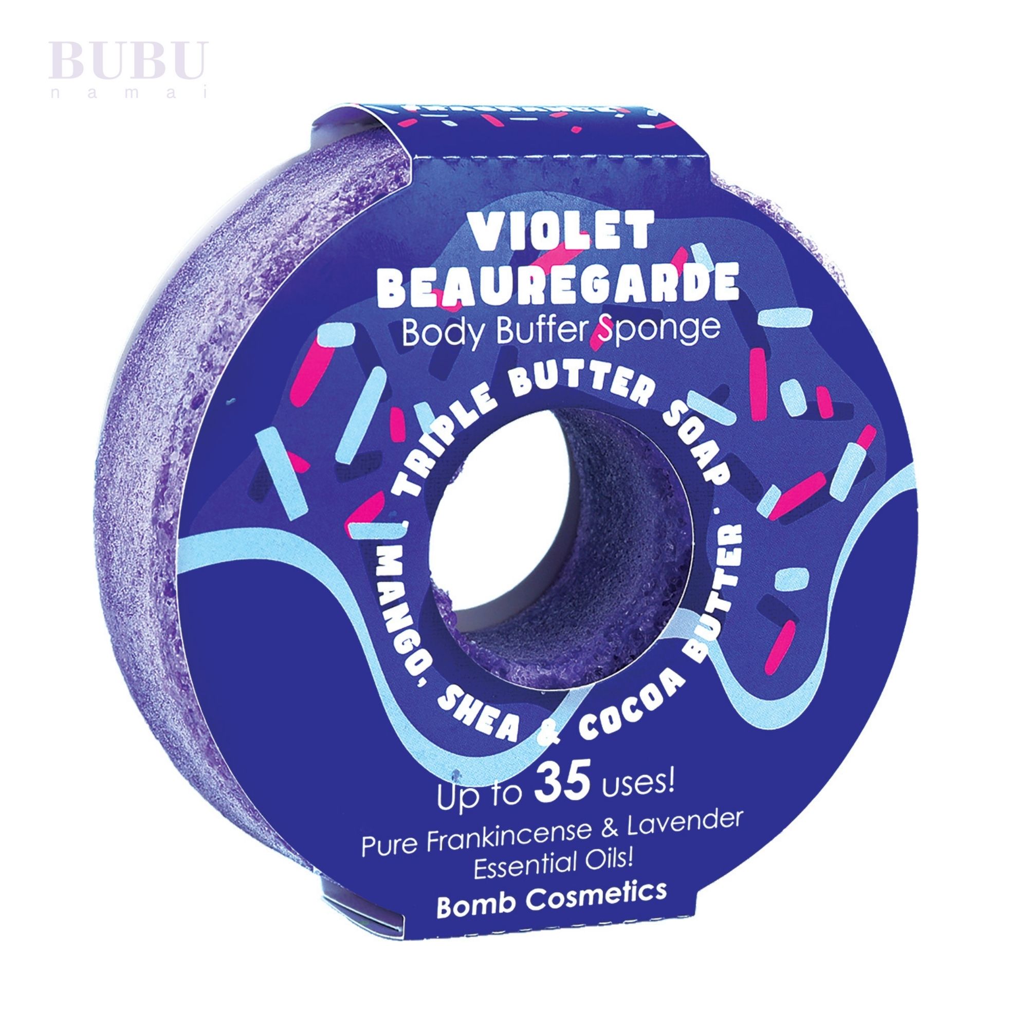 Kūno kempinė spurgytė prisotinta kūno sviestu „Violetinis žvilgsnis ...